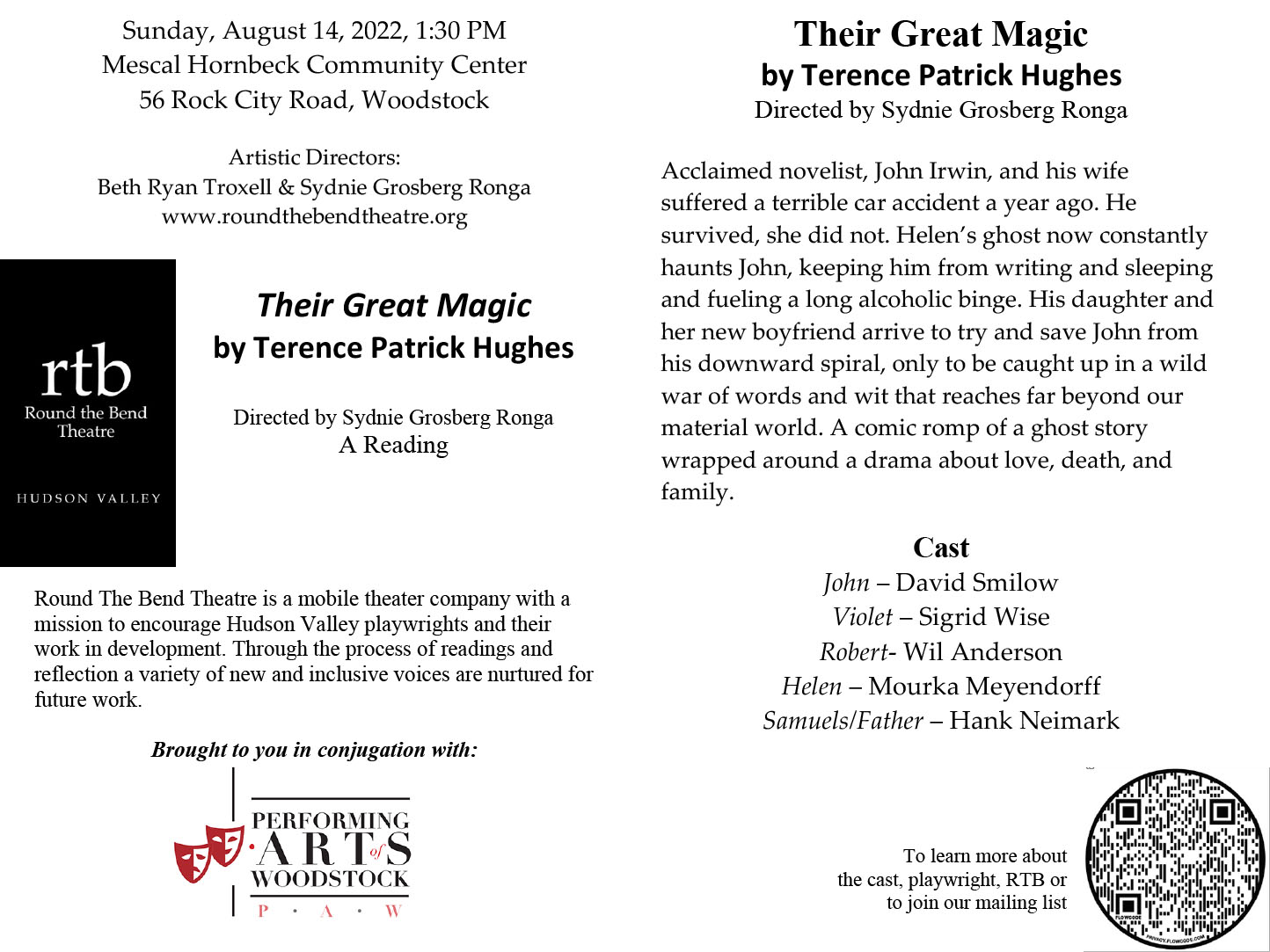 2022 Readings - Round The Bend Theatre