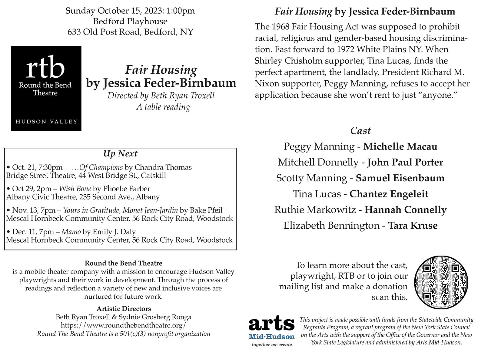2023 Readings - Round The Bend Theatre